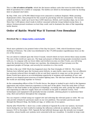 Fillable Online Order of Battle of the United States Army World War II ...