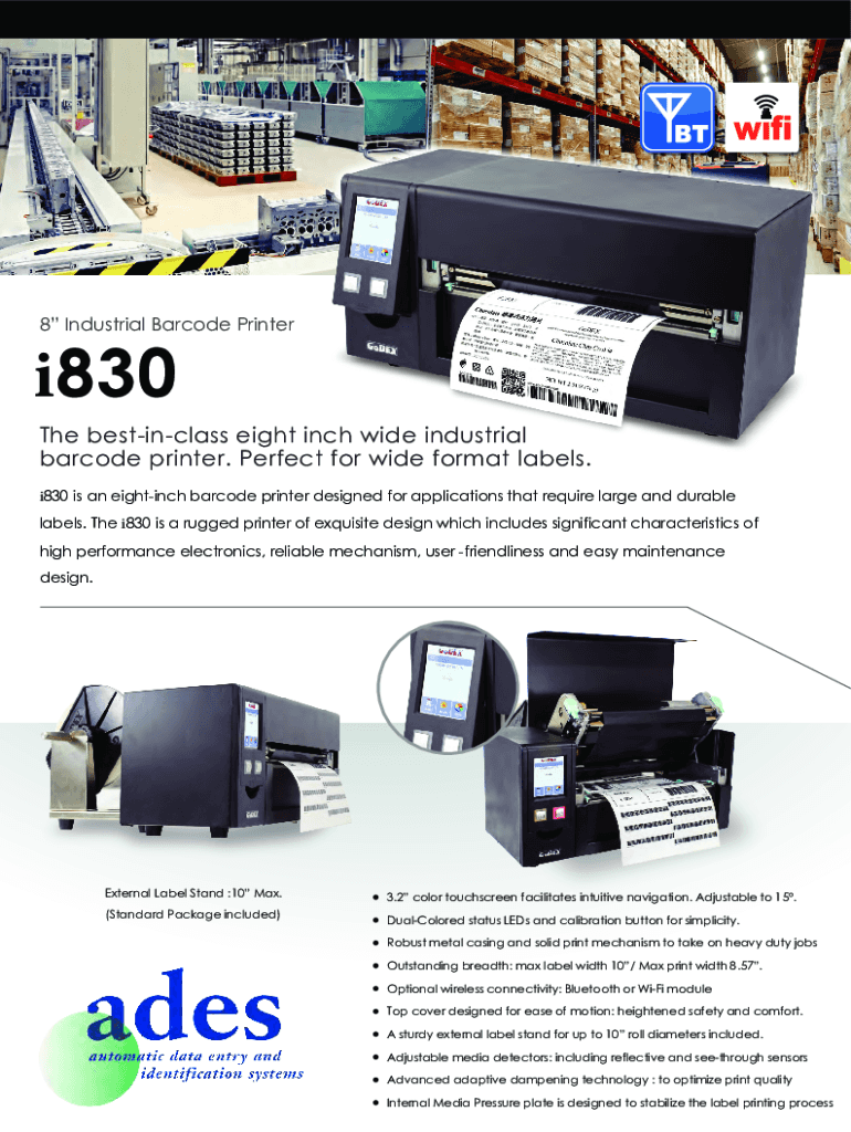 Fillable Online GoDEX HD830i Thermal Label Printer - Closer Look! - YouTube Fax Email Print ...