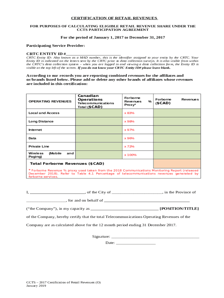 CCTS Compliance Certification Doc Template | pdfFiller