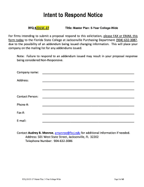 Fillable Online REQUEST FOR QUALIFICATIONS - MyFlorida.com Fax Email ...