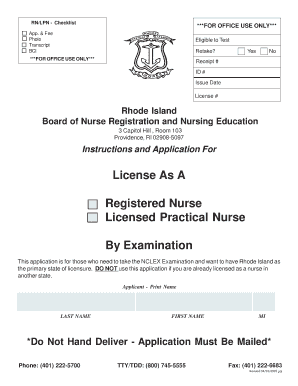 Fillable Online health ri RNLPN - Checklist Fax Email Print - pdfFiller