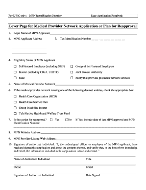 Fillable Online dir ca PRINT CLEAR For DWC only: MPN Identification ...