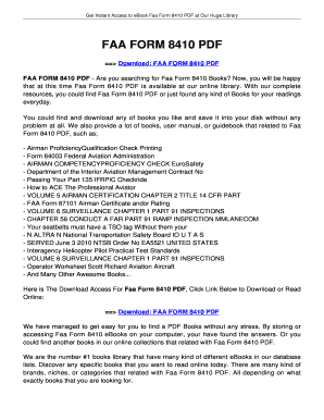 Fillable Online innotexa FAA FORM 8410. FAA FORM 8410 - innotexa Fax ...