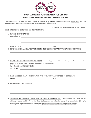 Fillable Online HIPAA Compliant Authorization Form - Why Test? Fax ...