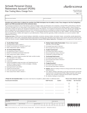 Fillable Online etf wi Schwab Personal Choice Retirement Account (PCRA ...