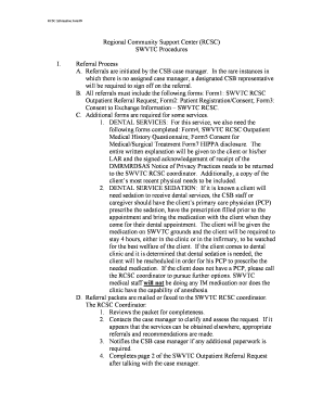 Fillable Online swvtc dbhds virginia Procedures Information - Form 9 ...