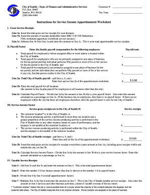 Seattle Service Income Apportionment Worksheet - Fill Online, Printable ...