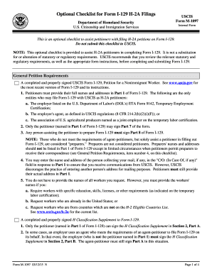 Fillable Online uscis NOTE This optional checklist is provided to assist H-2A petitioners in ...