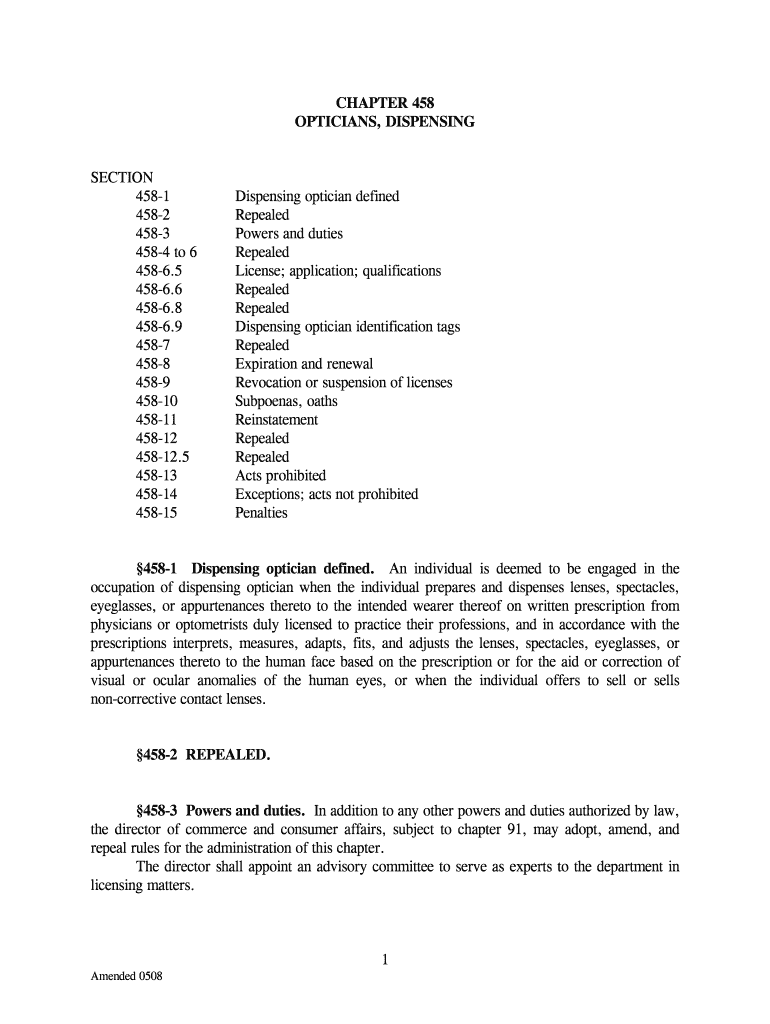 Fillable Online OPTICIANS, DISPENSING Fax Email Print - pdfFiller