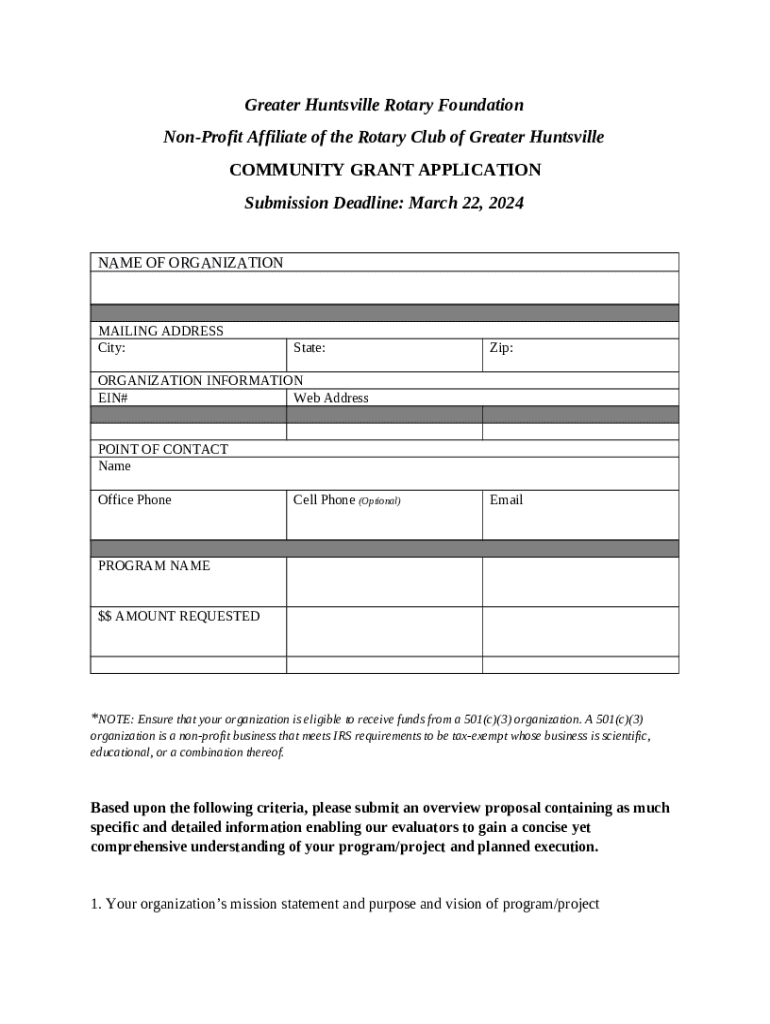 Greater Huntsville Rotary Foundation - Nonprofit Explorer Doc Template ...