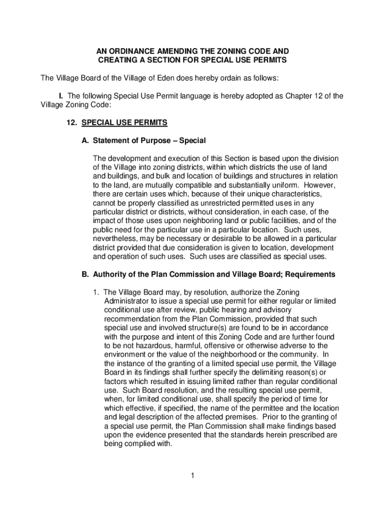 Fillable Online an ordinance amending the zoning code and Fax Email Print - pdfFiller