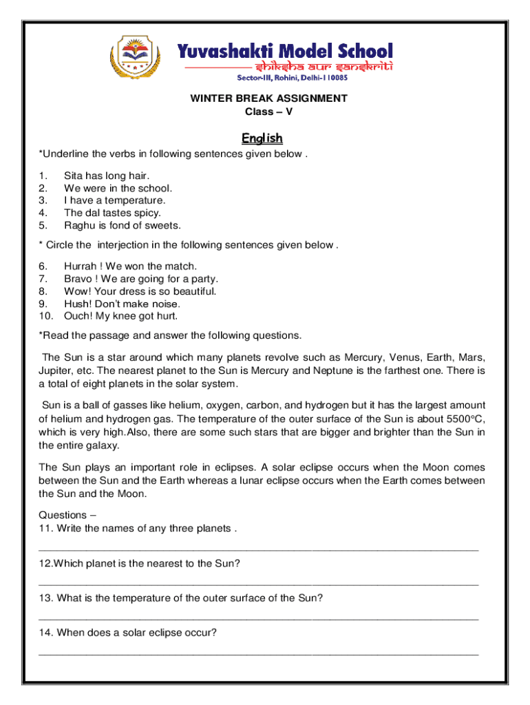 Fillable Online Grammer Class 8th WorksheetPDFSemantic Units Fax Email Print - pdfFiller