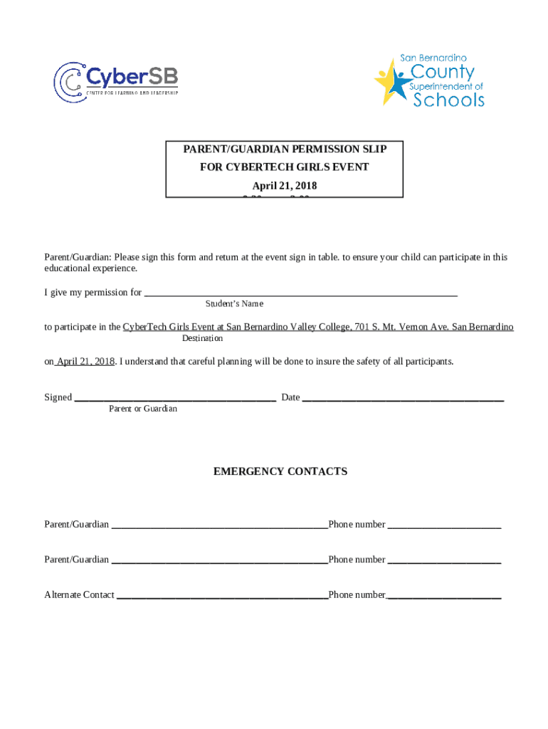 Parental Consent and Emergency EFL Doc Template | pdfFiller