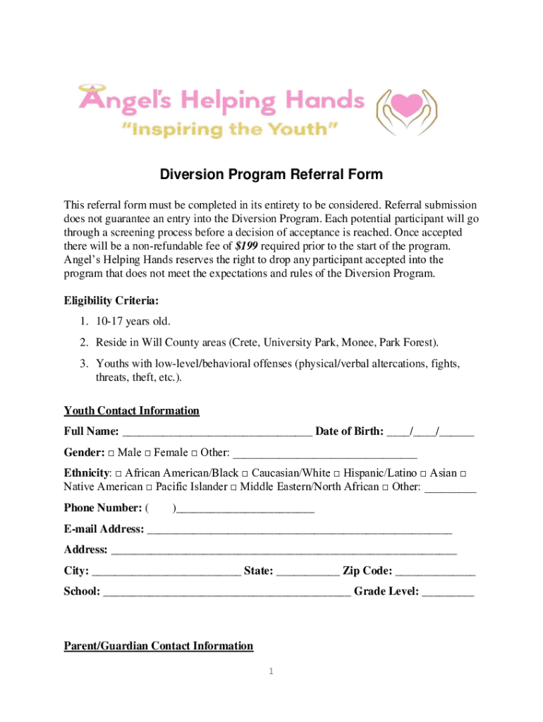 Fillable Online Superior Court Diversion Program Referral Form Fax Email Print - pdfFiller