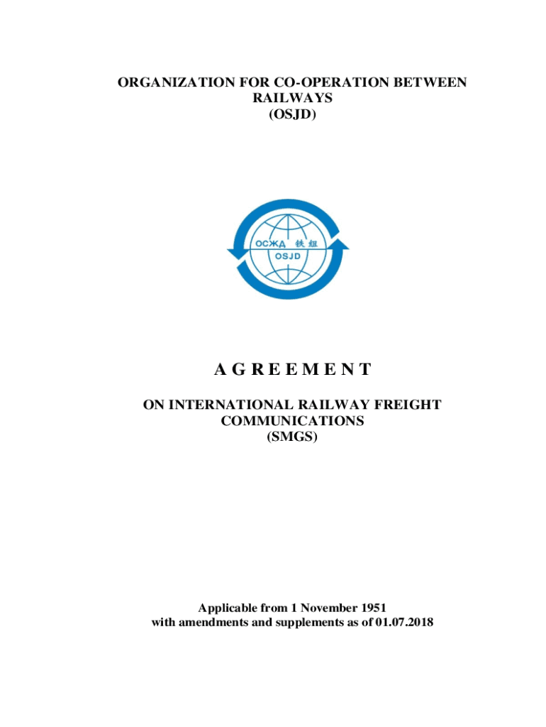 Fillable Online Agreement on International Goods Transport by Rail Fax ...