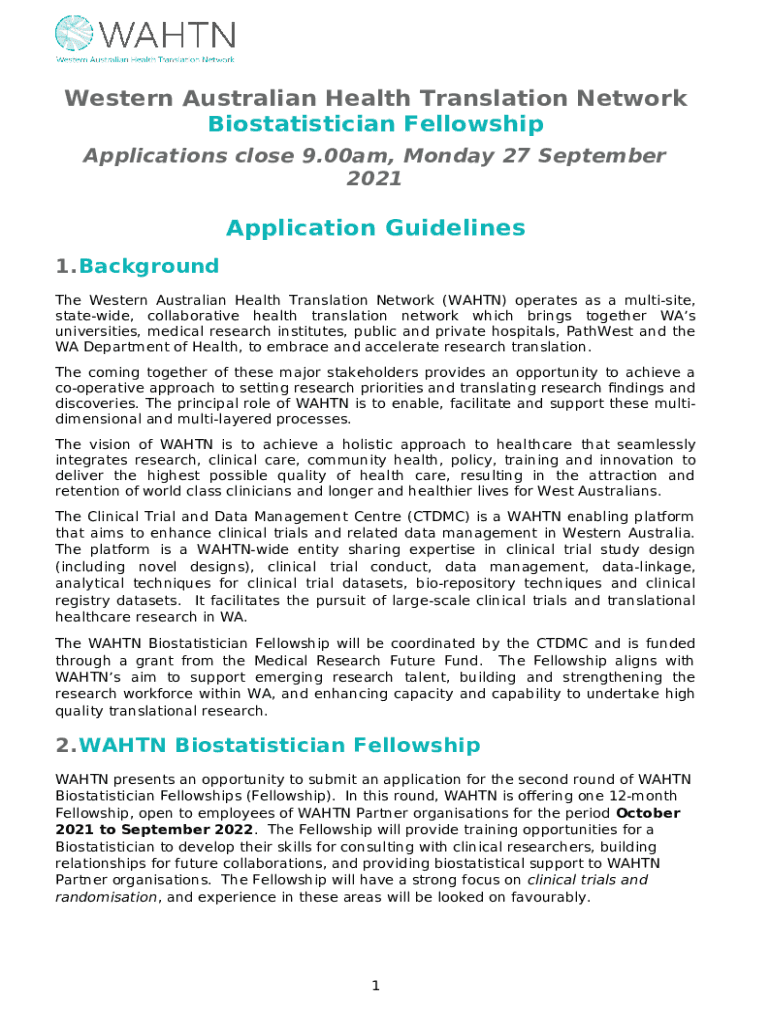 WAHTN MRFF 2019 RART Round 3 Application Doc Template | pdfFiller