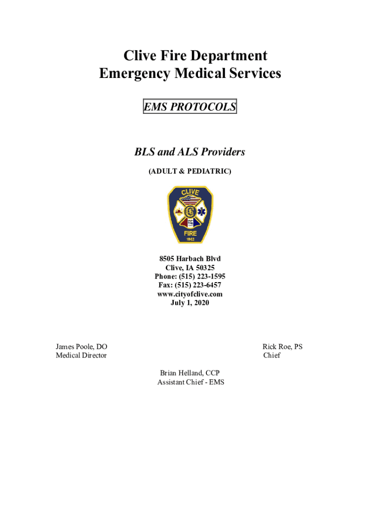 Fillable Online City of Clive Fire Department & Emergency Medical ...