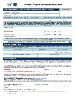 Fillable Online Fillable Online THIS DIRECT DEPOSIT AUTHORIZATION FORM ...