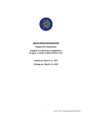 Request for Quotation - Laboratory Equipment Doc Template | pdfFiller