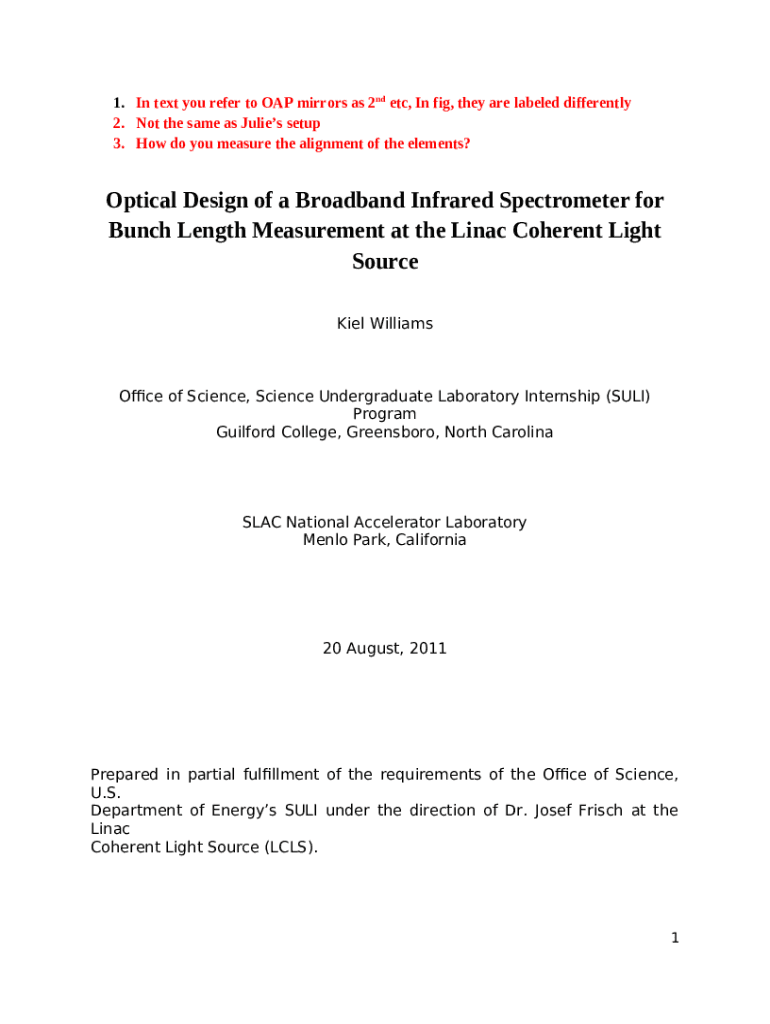 Align an Off-Axis Parabolic (OAP) Mirror to Collimate a Beam ... - www2 ...