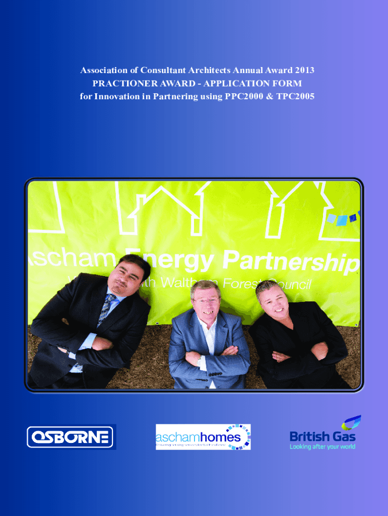 Fillable Online Association of Consultant Architects Annual Award ...