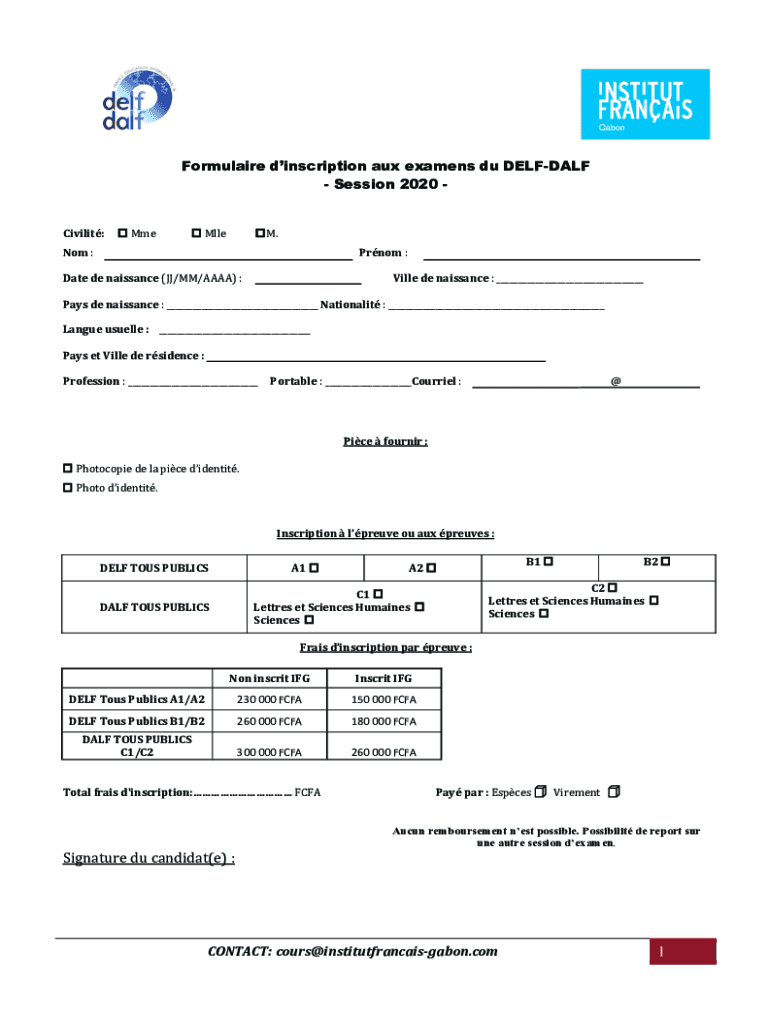 Remplissable En Ligne DELF A1 Production Ecrite: Guide to filling out ...