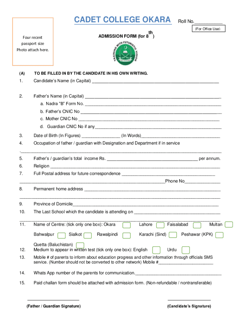 Fillable Online 1st-year-admission-form-2023.pdf Fax Email Print ...