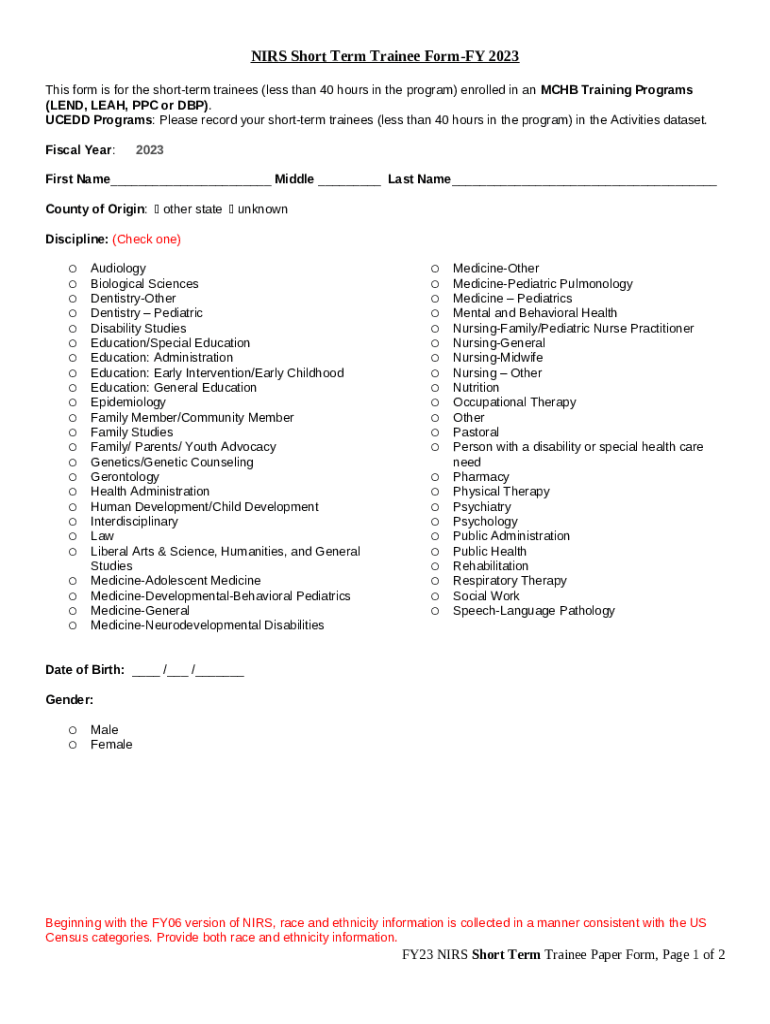 Short, Medium, and Long-Term Trainee s Doc Template | pdfFiller