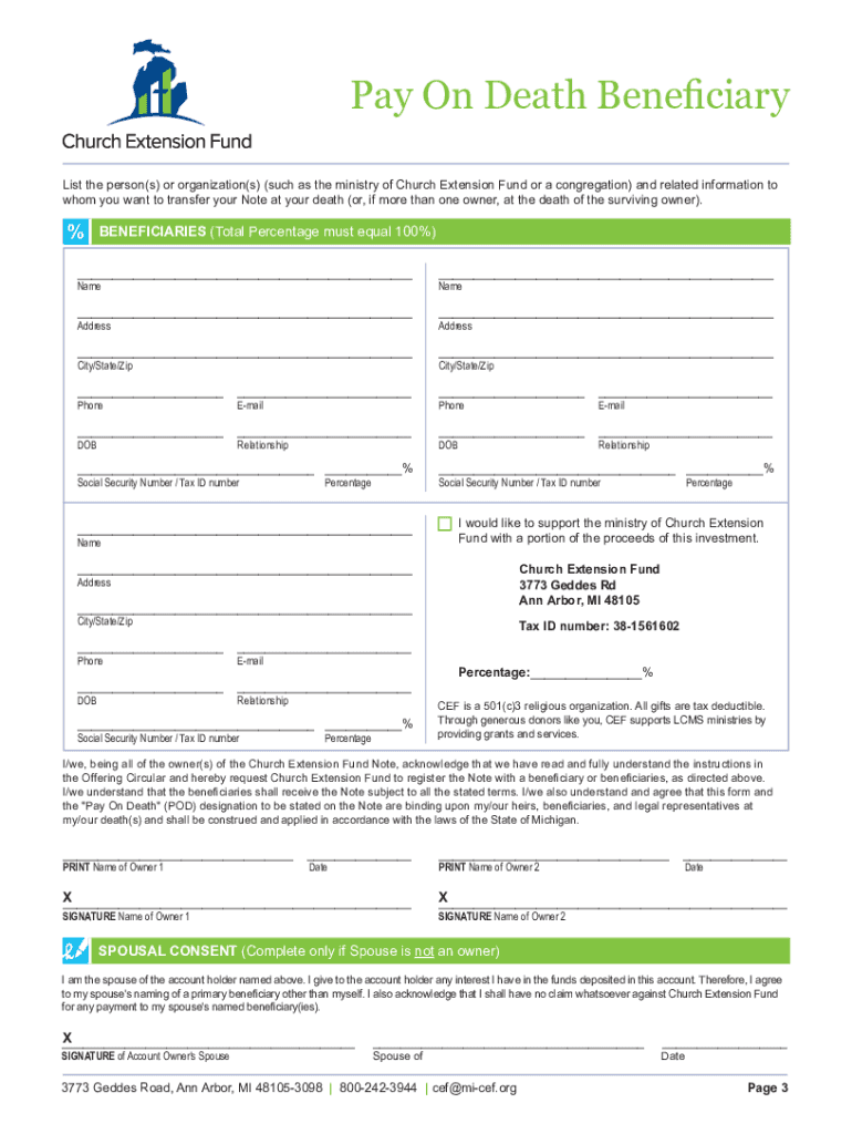 Fillable Online How to Name a Beneficiary to Your Supplementary Death ...