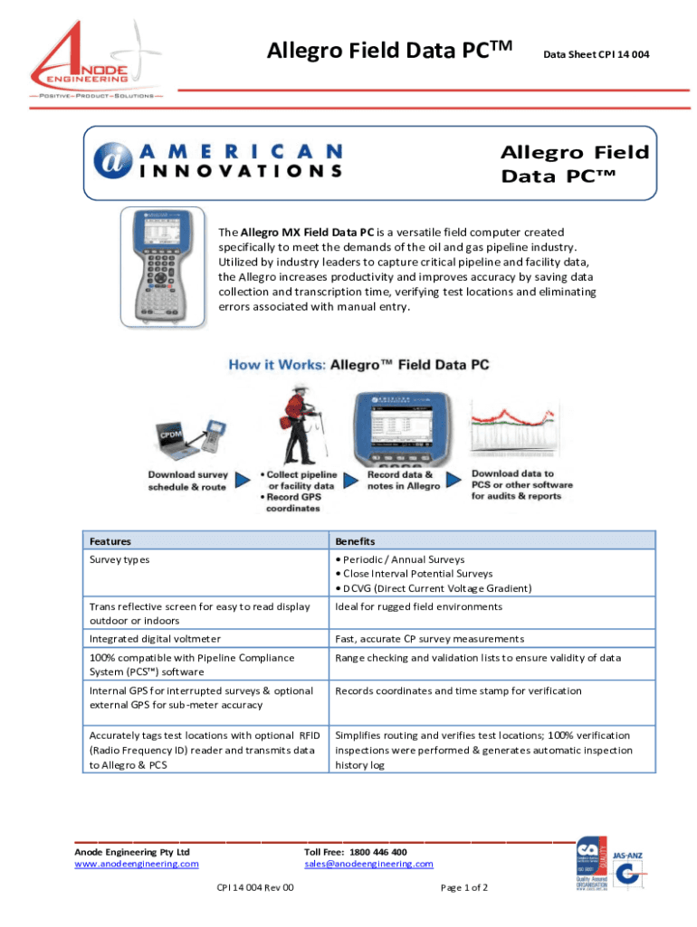 Fillable Online Handhelds and PDAs: Juniper Systems Allegro MX Field PC ...