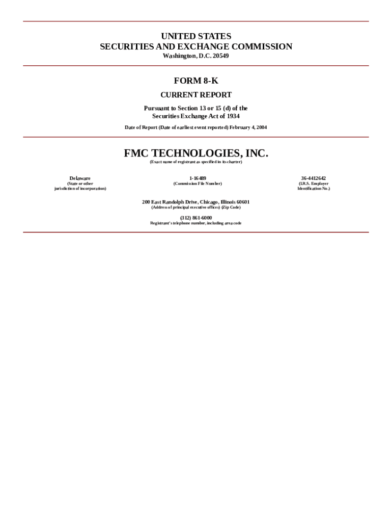 1 Slides for FMC Technologies, Inc Doc Template | pdfFiller