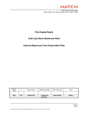 Fillable Online Arborist Report and Tree Preservation Plan. Client Name ...