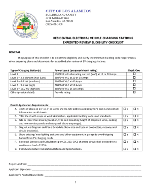Fillable Online PERMIT PROCESS FOR ELECTRIC VEHICLE CHARGING ... Fax Email Print - pdfFiller