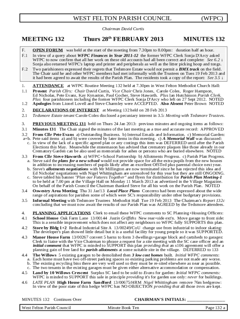 POLICIES & PROCEDURESWest Felton Parish Council Doc Template | pdfFiller