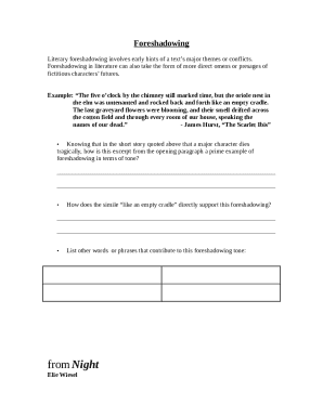 Examples of Foreshadowing in Literature & Its Importance Doc Template ...