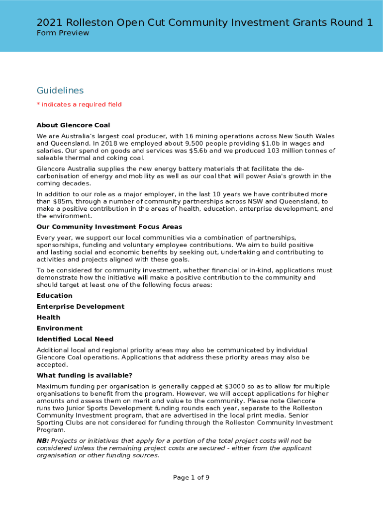 Fillable Online Glencore, partners kick off sale process for Rolleston ...