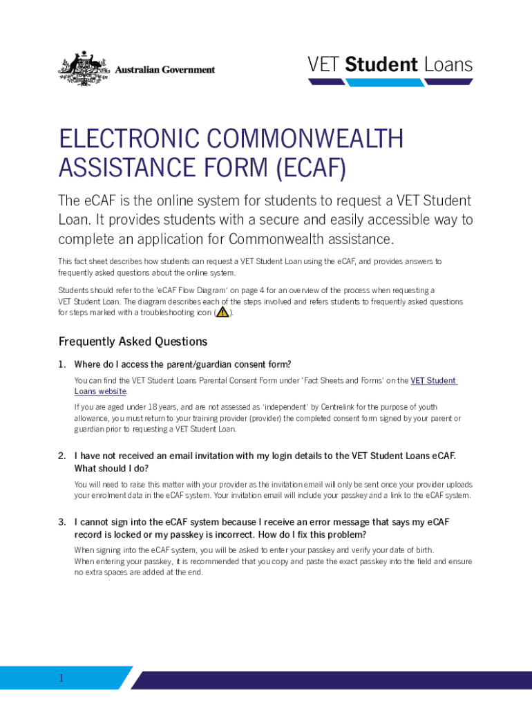 Fillable Online VET STudent Loans electronic Commonwealth Assistance Form Fax Email Print ...