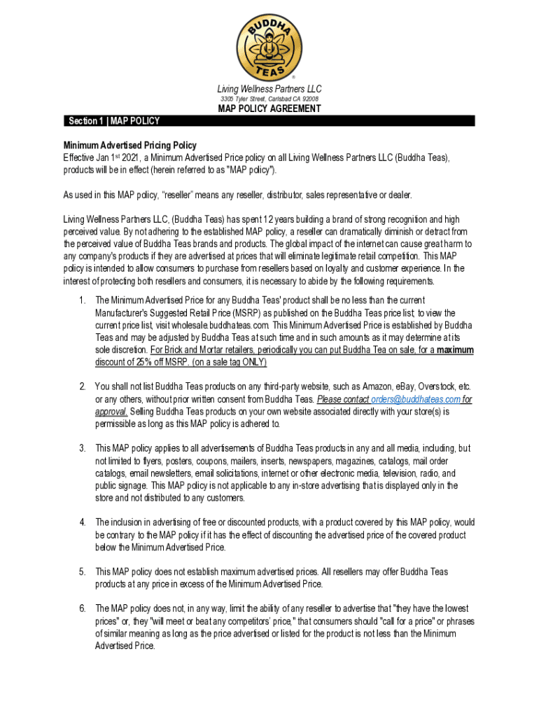 Fillable Online Everything You Need to Know About MAP Pricing Policy ...