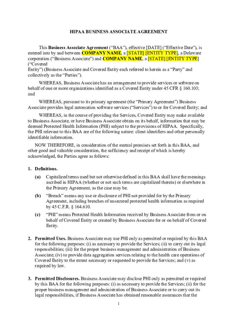 Fillable Online Athelas BAA For Covered Entities (FINAL 6-24-21).docx ...