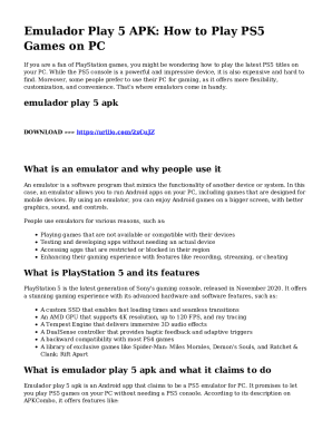 Fillable Online How to use PlayStation Remote Play on PC and Mac Fax Email Print - pdfFiller