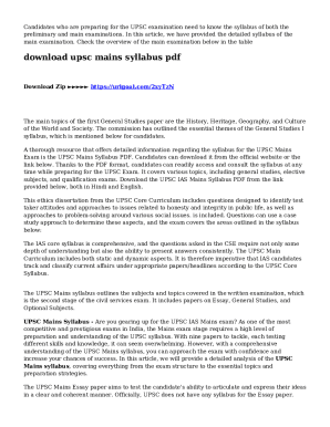 Fillable Online Download Upsc Mains Syllabus Pdf Fax Email Print ...