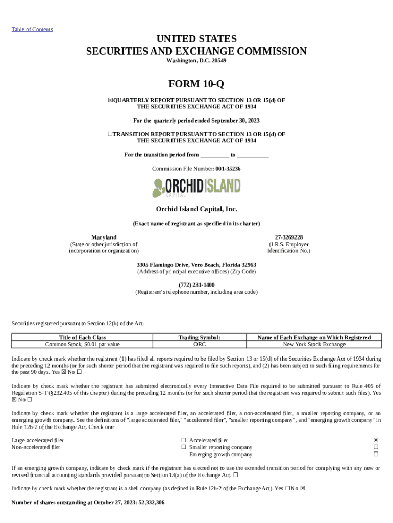 Orchid Island Capital, Inc. (: 10-Q, Received - cloudfront.net Doc Template | pdfFiller