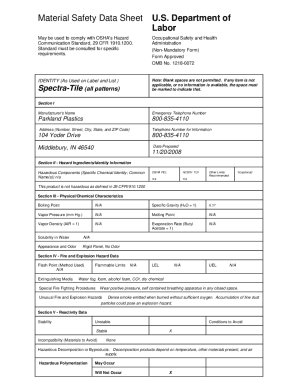 Fillable Online Spectra-Tile MSDS.doc Fax Email Print - pdfFiller