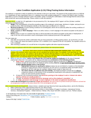 Understanding H-1B Labor Condition Application (LCA) ... Doc Template | pdfFiller