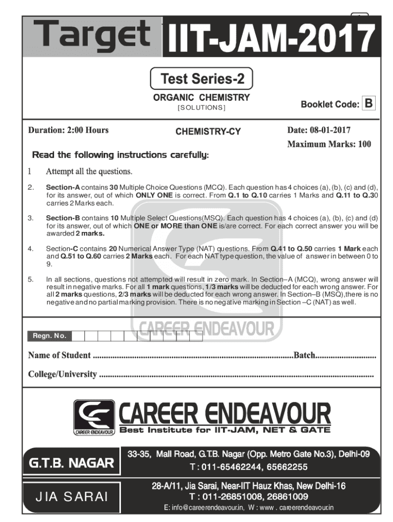 Fillable Online In an examination there are three multiple choice questions ... Fax Email Print ...