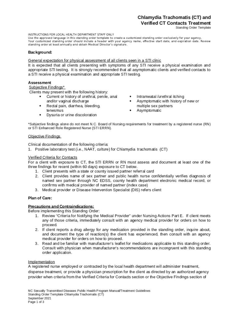 Treatment Guidelines and Standing Orders Doc Template | pdfFiller