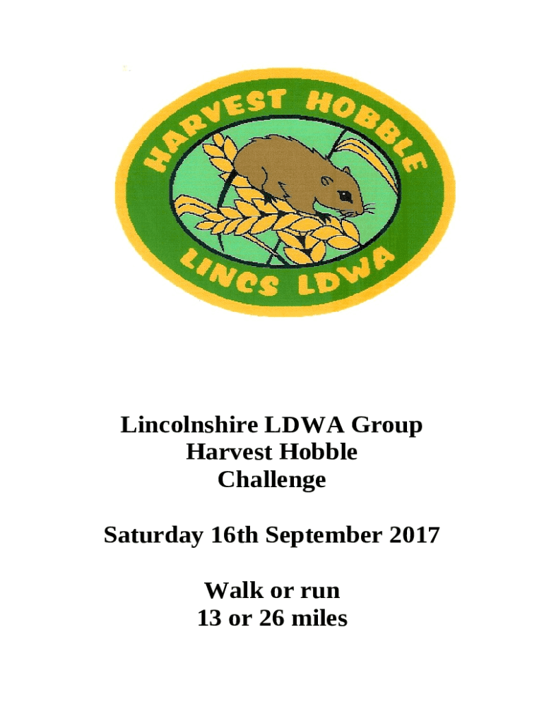 Lincolnshire LDWA - Harvest Hobble Challenge Event - ldwa org Doc ...