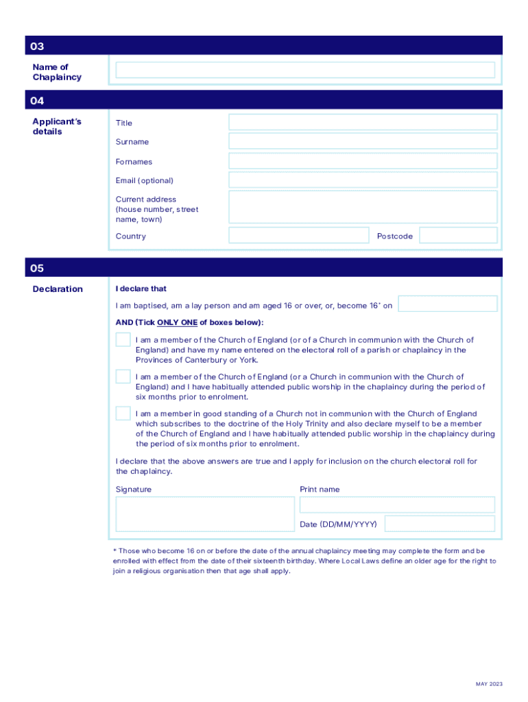 Fillable Online Application for enrolment on Electoral Roll Word doc Fax Email Print - pdfFiller