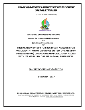 Fillable Online rfp for selection of dpr consultant - BSRDCL Fax Email ...
