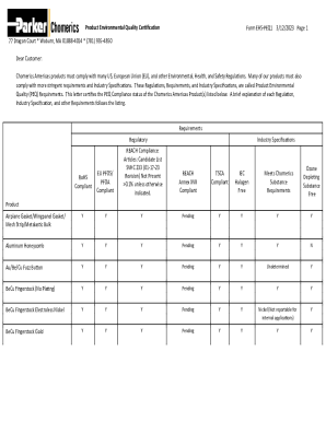 Fillable Online Product Environmental Quality Certification Form EHS ...